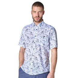Kurzarmhemd Casamoda "Casamoda Freizeithemd Kurzarm Print", Herren, Gr. L, Normalgr&ouml;&szlig;en, gr&uuml;n, 100% Baumwolle, bedruckt, l&auml;ssig geschnitten, Hemden