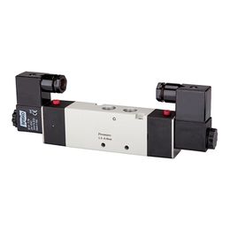 Riegler 5/3-Wegeven elektrpn. &raquo;4V&laquo; Mitte geschl. G 1/8, 24VDC, 550l/min (517.3002)