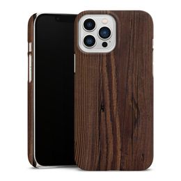 DeinDesign iPhone 13 Pro Max Handy Premium Case Smartphone Handyh&uuml;lle Schutzh&uuml;lle matt Wooden Look Wood Nut Tree Premium Case