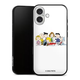 DeinDesign iPhone 16 Handy Slim Case extra d&uuml;nn Silikon Handyh&uuml;lle schwarz H&uuml;lle Merchandise Kindheit Peanuts Silikon Slim Case