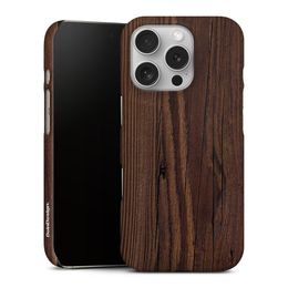 DeinDesign iPhone 16 Pro Handy Premium Case Smartphone Handyh&uuml;lle Schutzh&uuml;lle matt Wooden Look Wood Nut Tree Premium Case