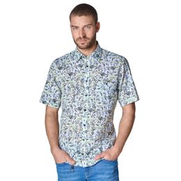 Kurzarmhemd Casamoda "Casamoda Freizeithemd Kurzarm Print", Herren, Gr. L, Normalgr&ouml;&szlig;en, gr&uuml;n, 100% Baumwolle, bedruckt, l&auml;ssig geschnitten, Hemden