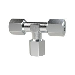 Riegler T-Verschraubung, Rohr-Au&szlig;en-&Atilde;&tilde; 20 mm, Stahl verzinkt (TV20SST)