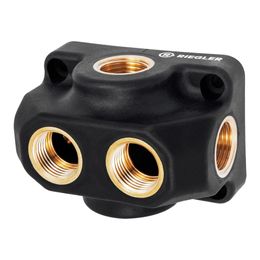 Riegler Universalverteiler, Ein-/Ausgang G 1/2, Anschluss 6 x G 1/2 (UVD12-6)