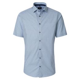 Businesshemd Venti "Venti Businesshemd Kurzarm Print", Herren, Gr. 39, Normalgr&ouml;&szlig;en, blau, 100% Baumwolle, bedruckt, comfort fit, Hemden