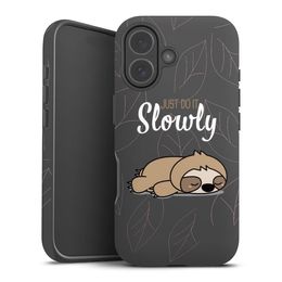 DeinDesign iPhone 17 Handy Panzer Handyh&uuml;lle robuste Outdoor H&uuml;lle Schutzh&uuml;lle matt Sayings Sloth Lazy Sunday Tough Case