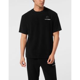 T-Shirt Plein Sport "T-Shirt Rundhalsausschnitt", Jungen, Gr. 4XL, schwarz (02, schwarz), Obermaterial: 47% Polyester, 38% Viskose, 15% Elasthan, Shirts T-Shirt