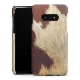 DeinDesign Galaxy S10e Handy Premium Case Smartphone Handyh&uuml;lle Schutzh&uuml;lle matt Fur Cow Animal Look Premium Case