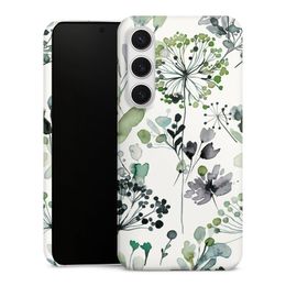DeinDesign Galaxy S24 Handy Premium Case Smartphone Handyh&uuml;lle Schutzh&uuml;lle matt Flowers Water Colour Eukalyptus Premium Case