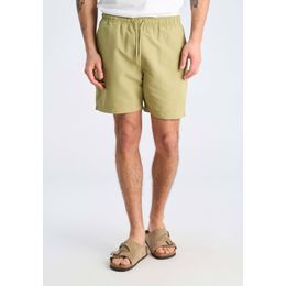 Badehose LINDBERGH "Badehose Loose Fit", Herren, Gr. L, Normalgr&ouml;&szlig;en, beige (gr&uuml;n), Obermaterial: 100% Polyester, unifarben, Badehosen Badehose