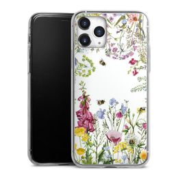 DeinDesign iPhone 11 Pro Handy Slim Case Silikon Handyh&uuml;lle transparent H&uuml;lle extra d&uuml;nn Meadow Nature Flowers Silikon Slim Case