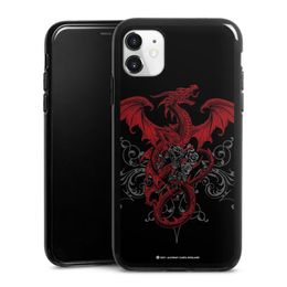 DeinDesign iPhone 11 Handy Silikon H&uuml;lle Case schwarz Handyh&uuml;lle Red Gothic Dragon