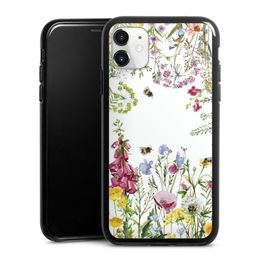 DeinDesign iPhone 11 Handy Silikon H&uuml;lle Case schwarz Handyh&uuml;lle Meadow Nature Flowers