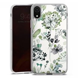 DeinDesign iPhone Xr Handy Silikon H&uuml;lle Case transparent Handyh&uuml;lle Flowers Water Colour Eukalyptus Silikon Case