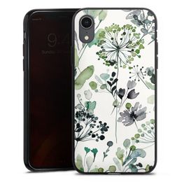 DeinDesign iPhone Xr Handy Silikon H&uuml;lle Case schwarz Handyh&uuml;lle Flowers Water Colour Eukalyptus