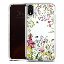 DeinDesign iPhone Xr Handy Silikon H&uuml;lle Case transparent Handyh&uuml;lle Meadow Nature Flowers Silikon Case