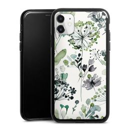 DeinDesign iPhone 11 Handy Silikon H&uuml;lle Case schwarz Handyh&uuml;lle Eukalyptus Water Colour Flowers