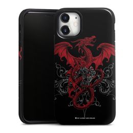 DeinDesign iPhone 11 Handy Panzer Handyh&uuml;lle robuste Outdoor H&uuml;lle Schutzh&uuml;lle gl&auml;nzend Dragon Red Gothic Tough Case