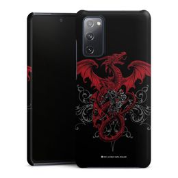 DeinDesign Galaxy S20 FE Handy Premium Case Smartphone Handyh&uuml;lle Schutzh&uuml;lle matt Dragon Red Gothic Premium Case