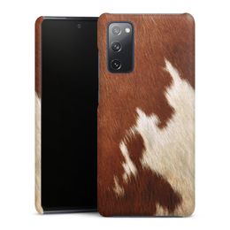 DeinDesign Galaxy S20 FE Handy Premium Case Smartphone Handyh&uuml;lle Schutzh&uuml;lle matt Fur Cow Animal Look Premium Case
