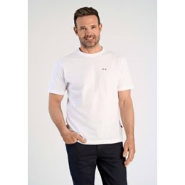 Bison Herren Kurzarmshirt "T-Shirt (Kurzarm) Comfort Fit"wh, na, bl, Gr. 4XL, unifarben, Obermaterial: 100% Baumwolle, Shirts