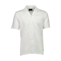 Kurzarmhemd Junk De Luxe "Freizeithemd (Kurzarm) Relaxed Fit", Herren, Gr. L, Normalgr&ouml;&szlig;en, sanftes wei&szlig;, Obermaterial: 53% Baumwolle, 47% Lyocell (TENCEL&trade;), Hemden