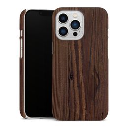 DeinDesign iPhone 13 Pro Handy Premium Case Smartphone Handyh&uuml;lle Schutzh&uuml;lle matt Wooden Look Wood Nut Tree Premium Case