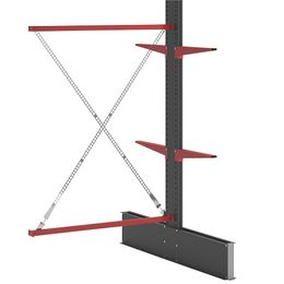 Kragarmregal Attillo schwer, doppelseitig, HxB 2500 x 1500 mm, Kragarm 600 mm, Anbauregal kaiserkraft