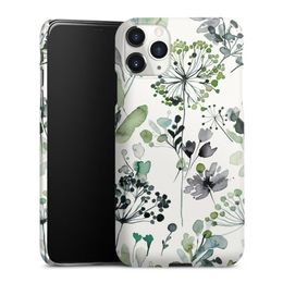 DeinDesign iPhone 11 Pro Max Handy Premium Case Smartphone Handyh&uuml;lle Schutzh&uuml;lle gl&auml;nzend Flowers Eukalyptus Water Colour Premium Case