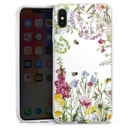 DeinDesign iPhone Xs Max Handy Silikon H&uuml;lle Case transparent Handyh&uuml;lle Meadow Nature Flowers Silikon Case