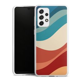 DeinDesign Galaxy A33 5G Handy Silikon H&uuml;lle Case wei&szlig; Handyh&uuml;lle Colour Wave Ombre Silikon Case