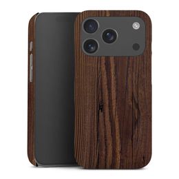 DeinDesign iPhone 17 Pro Handy Premium Case Smartphone Handyh&uuml;lle Schutzh&uuml;lle gl&auml;nzend Wooden Look Wood Nut Tree Premium Case