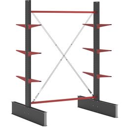 Kragarmregal Attillo schwer, doppelseitig, HxB 3000 x 2000 mm, Kragarm 600 mm, Grundregal kaiserkraft