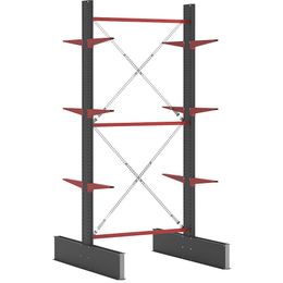 Kragarmregal Attillo schwer, doppelseitig, HxB 3500 x 1500 mm, Kragarm 600 mm, Grundregal kaiserkraft