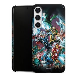 DeinDesign Galaxy S24+ Handy Premium Case Smartphone Handyh&uuml;lle Schutzh&uuml;lle gl&auml;nzend Avengers Marvel Comic Premium Case