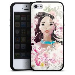 DeinDesign iPhone SE (2016-2019) Handy Silikon H&uuml;lle Case schwarz Handyh&uuml;lle Pocahontas Official Licensed Product Disney