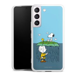 DeinDesign Galaxy S22 Handy Slim Case Silikon Handyh&uuml;lle transparent H&uuml;lle extra d&uuml;nn Peanuts Children Snoopy Silikon Slim Case