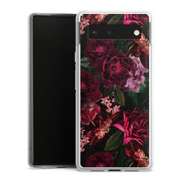DeinDesign Google Pixel 6 Handy Silikon H&uuml;lle Case transparent Handyh&uuml;lle Flowers Blossom Rose Silikon Case