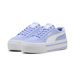 Sneaker Puma "Court Classic Vulc Platform Sneakers Damen", Damen, Gr. 36, intense lavender wei&szlig; lila, Obermaterial: Textil, Synthetik. Futter: Textil. Innensohle: Textil. Laufsohle: Gummi, Schuhe Sneaker