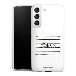 DeinDesign Galaxy S22 Handy Slim Case Silikon Handyh&uuml;lle transparent H&uuml;lle extra d&uuml;nn Snoopy Dog Peanuts Silikon Slim Case
