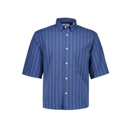 Kurzarmhemd LINDBERGH "Freizeithemd (Kurzarm) Regular Fit", Herren, Gr. L, Normalgr&ouml;&szlig;en, blau (indigo blau), Obermaterial: 97% Baumwolle, 3% Elasthan, Hemden