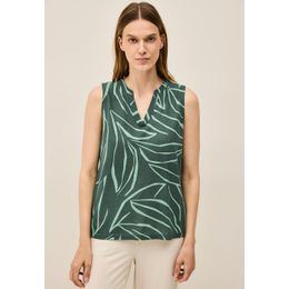 Tr&auml;gertop Cecil, Damen, Gr. S38, gr&uuml;n (schwarz balmy khaki), Web, 50% Baumwolle, 50% Modal, bedruckt, normal normal, Rundhals, B&uuml;ndchen, Tops Tr&auml;gertop, im soften Baumwoll-Mix