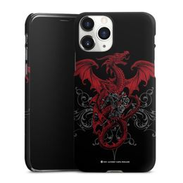 DeinDesign iPhone 11 Pro Handy Premium Case Smartphone Handyh&uuml;lle Schutzh&uuml;lle matt Dragon Red Gothic Premium Case