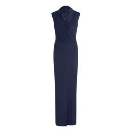 Overall Vera Mont "Damen ohne Arm", Damen, Gr. 38, Normalgr&ouml;&szlig;en, blau (night sky), Jersey, Obermaterial: 95% Polyester, 5% Elasthan. Futter: 100% Polyester, figurumspielend, V-Ausschnitt, Overalls Overall, Raffung
