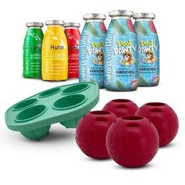 SmoothieDog Summer-Edition 3x 250 ml + Klassik-Paket 3x 250 ml + Schleckball 4 St&uuml;ck