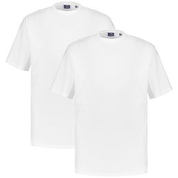 Herren Gro&szlig;e Gr&ouml;&szlig;en | Pfundskerl Doppelpack T-Shirt mit Elasthan Farbe wei&szlig; Gr&ouml;&szlig;e: 4XL
