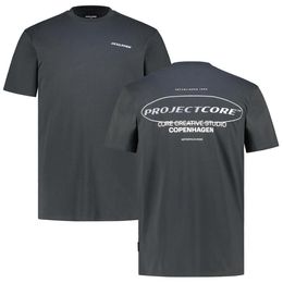 Jack & Jones Herren Gro&szlig;e Gr&ouml;&szlig;en | Jack&Jones T-Shirt mit Print auf Vorder-und R&uuml;ckseite Farbe schwarz Gr&ouml;&szlig;e: 4XL