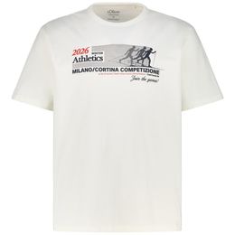 Herren Gro&szlig;e Gr&ouml;&szlig;en | s.Oliver T-Shirt mit Print Farbe wei&szlig; Gr&ouml;&szlig;e: 5XL