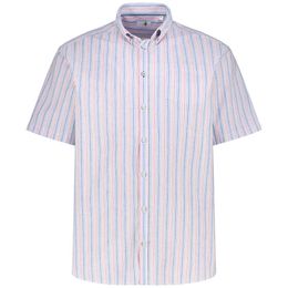 Herren Gro&szlig;e Gr&ouml;&szlig;en | Pfundskerl Freizeithemd mit Leinen Farbe hellblau Gr&ouml;&szlig;e: 4XL