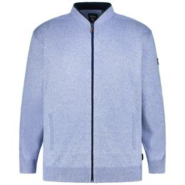 Herren Gro&szlig;e Gr&ouml;&szlig;en | Hajo Strickjacke in melierter Optik Farbe dunkelblau Gr&ouml;&szlig;e: 5XL